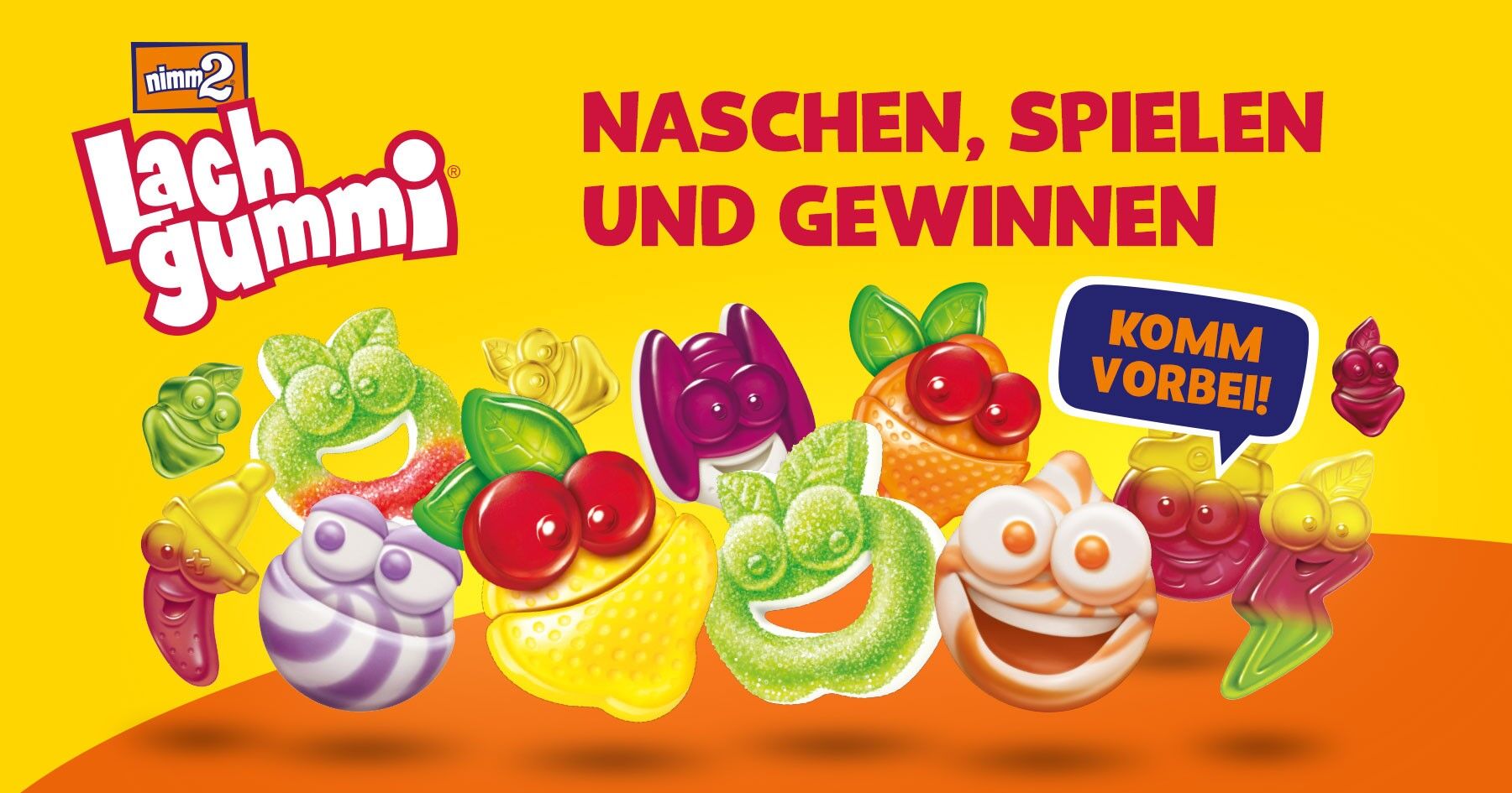 Entdecke die bunte Welt von nimm2 Lachgummi am slowUp